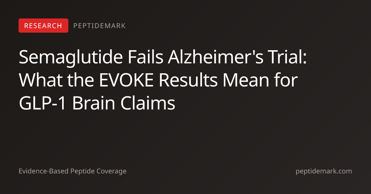 Semaglutide Alzheimer's Trial Fails: EVOKE Results | PeptideMark